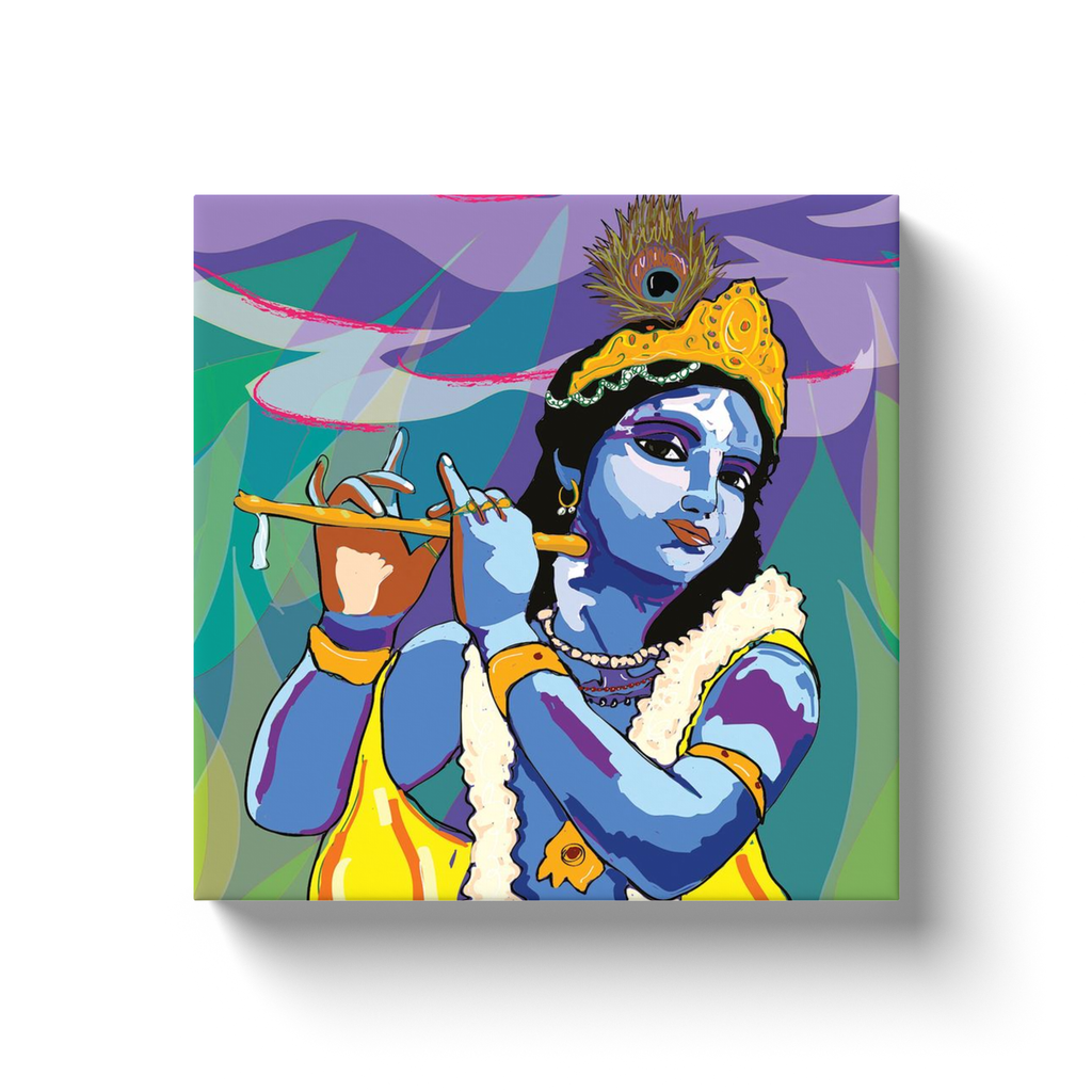 Lord Krishna Flute Canvas Wrap | Gouranga -Store